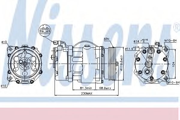Компрессор кондиционера на Volkswagen Passat (Фольксваген Пассат) B4 ...