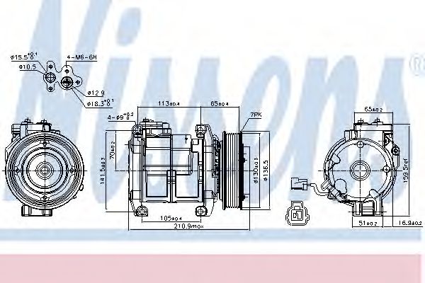 Компрессор кондиционера на Honda Accord (Хонда Аккорд) 4, 5, 6, 7, 8 ...