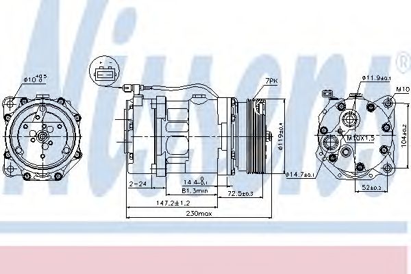 Компрессор кондиционера на Volkswagen Passat (Фольксваген Пассат) B4 ...