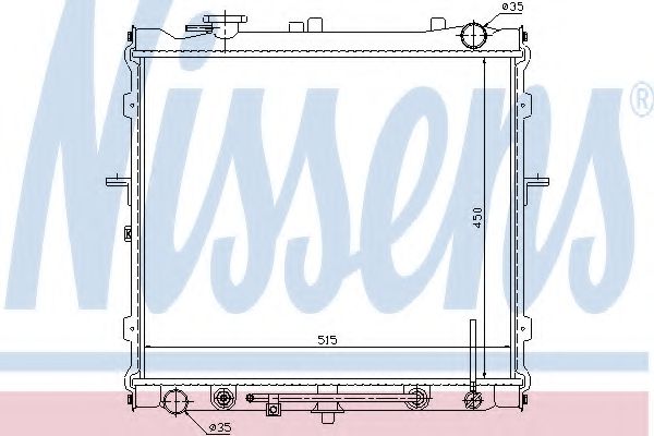 Радиатор охлаждения двигателя NISSENS на Kia Sportage (Киа Спортейдж) 2 ...