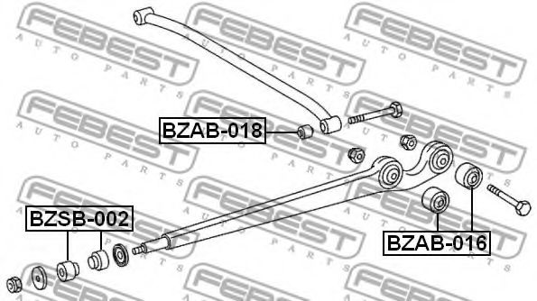 Сайлентблок рычага MERCEDES-BENZ A4613500006, купить оригинальные ...