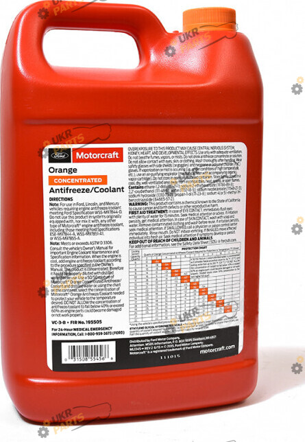 Концентрат антифриза Motorcraft Specialty Orange Engine Coolant ...